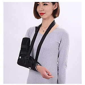 HSManLian Elbow Immobilizer Forearm Elbow Fixation Belt Brace for fixation after humerus injury Fracture Stabilizer Injuries Elbow Black S