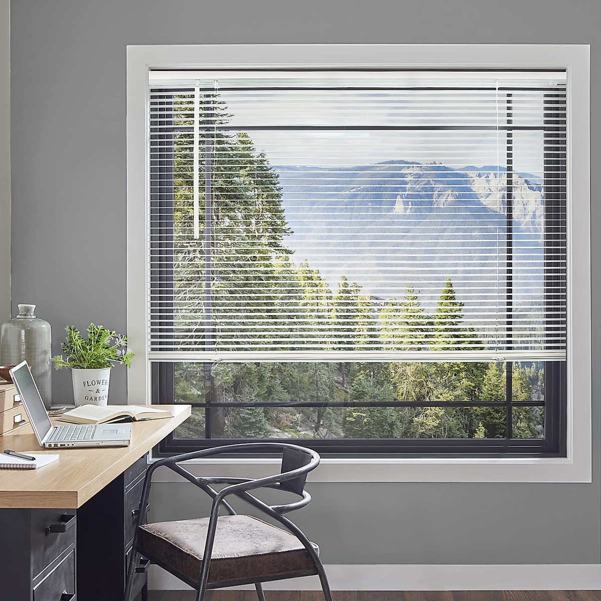 CHICOLOGY Blinds for Windows , Mini Blinds , Window Blinds , Door Blinds , Blinds & Shades , Camper Blinds , Mini Blinds for Windows , Horizontal Window Blinds , Gloss White, 23"W X 60"H