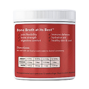 Wild Acre Premium Beef Bone Broth for Dogs – High Protein + Collagen Enhanced with Mushroom Blend for Strong Bones, Joint Flexibility, Digestive Comfort, and Immune Support - Natural Dog Food Topper