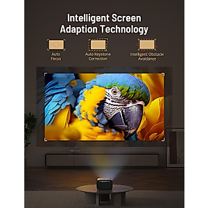 Paris Rhône Ultra 4K Projector,Native 4K Projector with WiFi 6 and Bluetooth 5.0,12w*2 3D Soundscape,600 ANSI Lumens, Android TV,Auto Focus/Keystone, Home Projector Compatible with iOS/Android/HDMI/TV