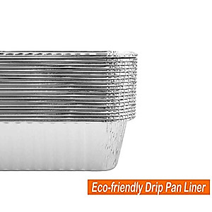 BBQ Future Grease Liners Replacemen for Traeger, 15 Pack Aluminum BBQ Grill Grease Tray Foil Pan Accessories Grease Cup Liner Compatible Traeger Timberline Pellet Grills BAC404