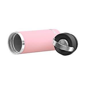 NAYAD Roamer Stainless Steel Vacuum Insulated Thermos, Automotive Cup Holder Compatible Travel Coffee Mug Water Bottle with Lid for Iced Cold/Hot, 18 oz, Rose