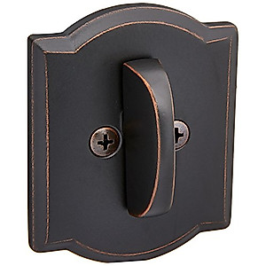 Schlage Lock Company B60CAM716 Single Cylinder Grade 1 Deadbolt with Decorative Camelot Rose, Aged Bronze