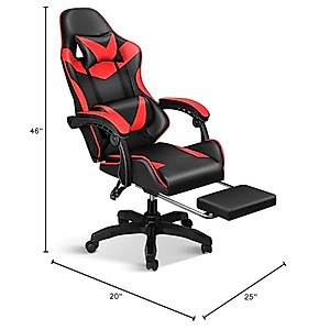 YSSOA Backrest and Seat Height Adjustable Swivel Recliner Racing Office Computer Ergonomic Video Game Chair