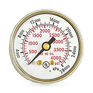 1-1/2" x 4000 PSI Welding Repair Replacement Gauge for Victor Flowmeters, V-602