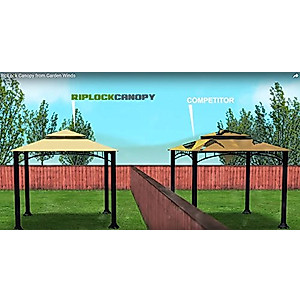 Garden Winds Replacement Canopy for Garden Treasures Geo 10ft Gazebo - Riplock 350 - Nutmeg
