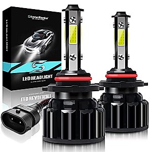 StoneBanks 4-sides LED Headlight Kit, 9005 HB3 H10 9140 9145 120W 6000K 390000LM Bulbs, High Low Beam Bright White LED Headlight Conversion Kit, Pack of 2