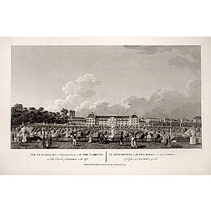 The Luxembourg or Palais du Senat with the Gardens and the Church of St. Sulpice on the left