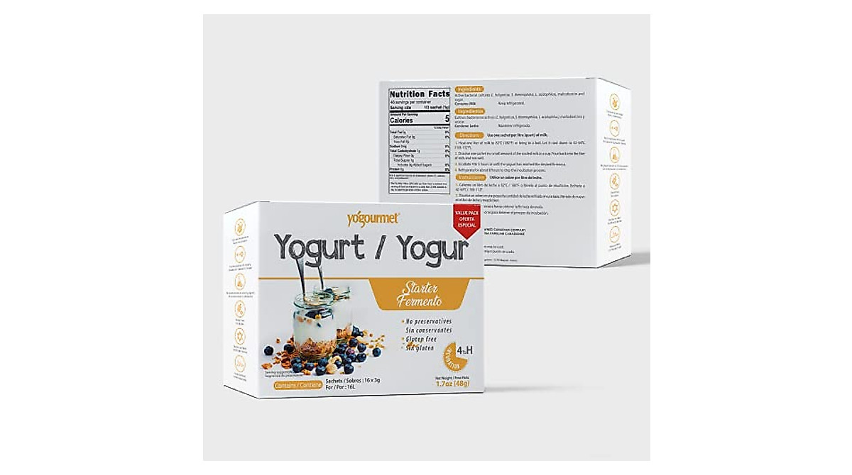 Yogourmet Yogurt Starter - 16 Packs for Homemade Yogurt