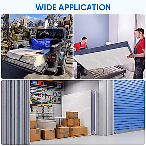 TICONN 2PK Plastic Mattress Bag for Moving Storage, Waterproof Mattress Protector Cover, Heavy-Duty Mattress Moving Supplies (1.5 mil, Queen)