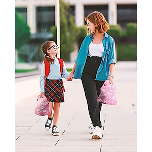 yookee home Lunch Bag Kids Small Lunch Bag Girls Thermal Lunch Box Insulated Lunch Tote Bags Reusable Washable Neoprene Lunch Bags for Girl Preppy Lunchbox Lightweight Meal Prep Bags for School