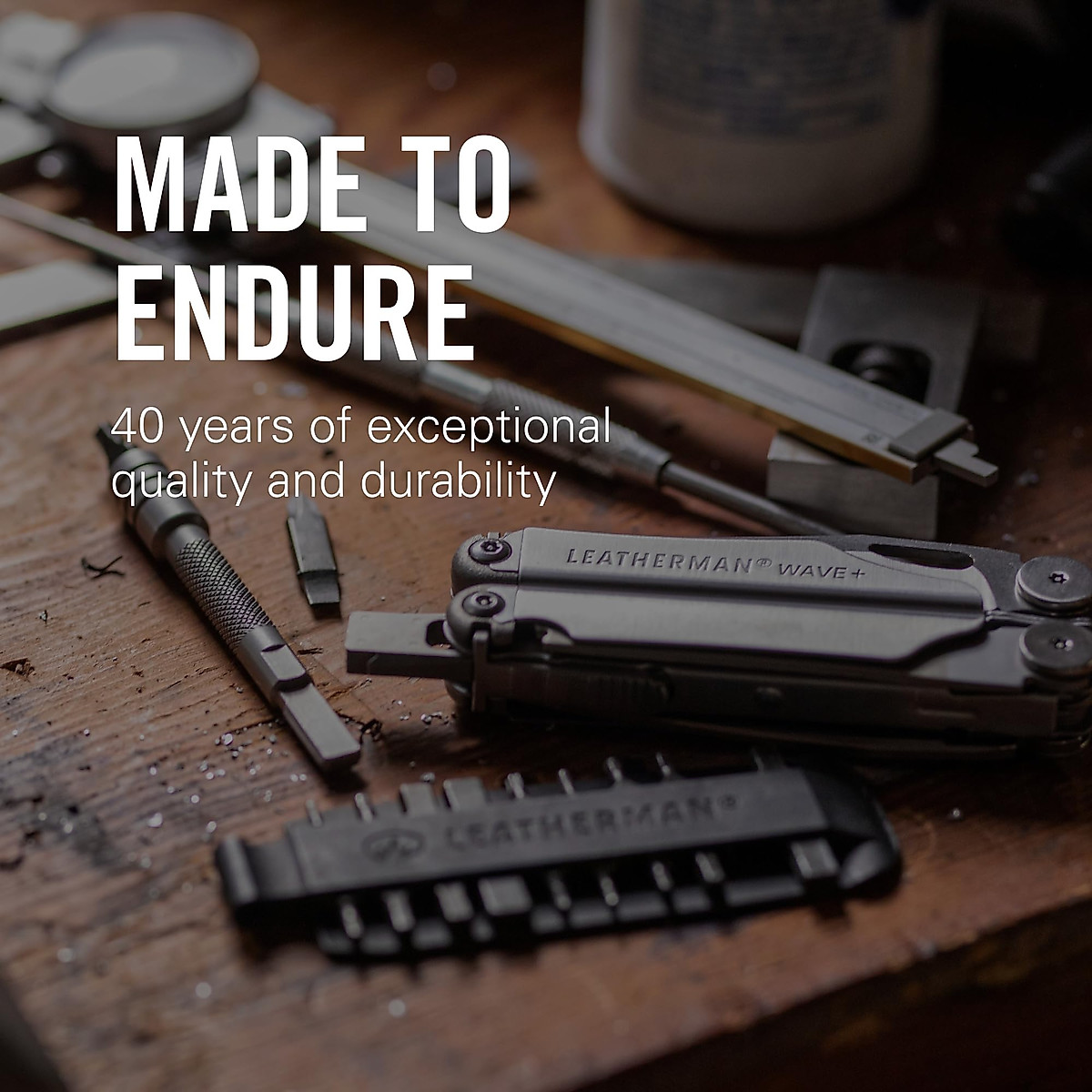 LEATHERMAN, MOLLE Compatible Large Nylon Sheath with Pockets for Multitools, Made in the USA, Fits 4" and 4.5" Tools - Black