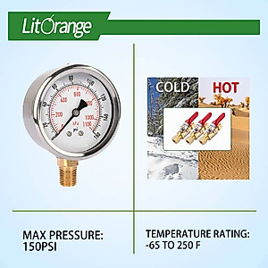 Litorange 2 Pack Lead-Free Brass Mini Ball Valve Shut Off Switch, 1/4 inch Compression by 1/4 Compression Fitting