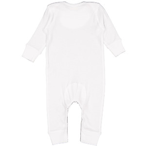 RABBIT SKINS Baby Long Sleeve Long Leg Bodysuit Boy & Girl | Newborn 0-3 to 24 Months, White, Newborn