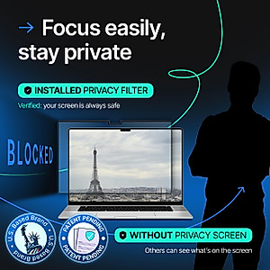 Magnetic Privacy Screen Compatible with MacBook Pro 14" 2021, 2022, 2023, 2024, M1, M2, M3, M4 Anti-Blue Light Anti-Glare Laptop Screen Protector Filter Blue Light Blocking Filter