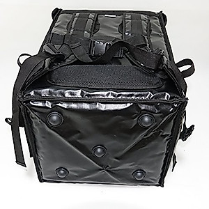 PK-86A: Backpack Food Delivery Bag with Dividers, w/3 Partitions for Hot/Cold, 16" L x 13" W x 24" H,Thermal Delivery Bags, Pizza Delivery Boxes