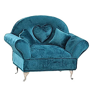 rockible Fashion Sofa Bed Jewelry Box Dollhouse Furniture Women Jewelry Case Jewelry Trinket Box for Bedside Table Living Room Closet Dresser Decor, Green