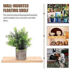 Cabilock 3 Sets Floating Shelf Wooden Shelf Farmhouse Hanging Wooden Shelving Wood Decor Moon Shelf Invisible Shelves Rustic Home Decor Shelves for Wall Decor Sturdy Wall-Mounted Bookshelf
