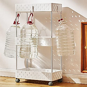 POCHY Multipurpose Storage Trolley Cart Serving Trolley Cart Utility Cart rolling storage trolley multifunctional serving trolley roll shelf for living room kitchen Office storage trolley for fruit ve