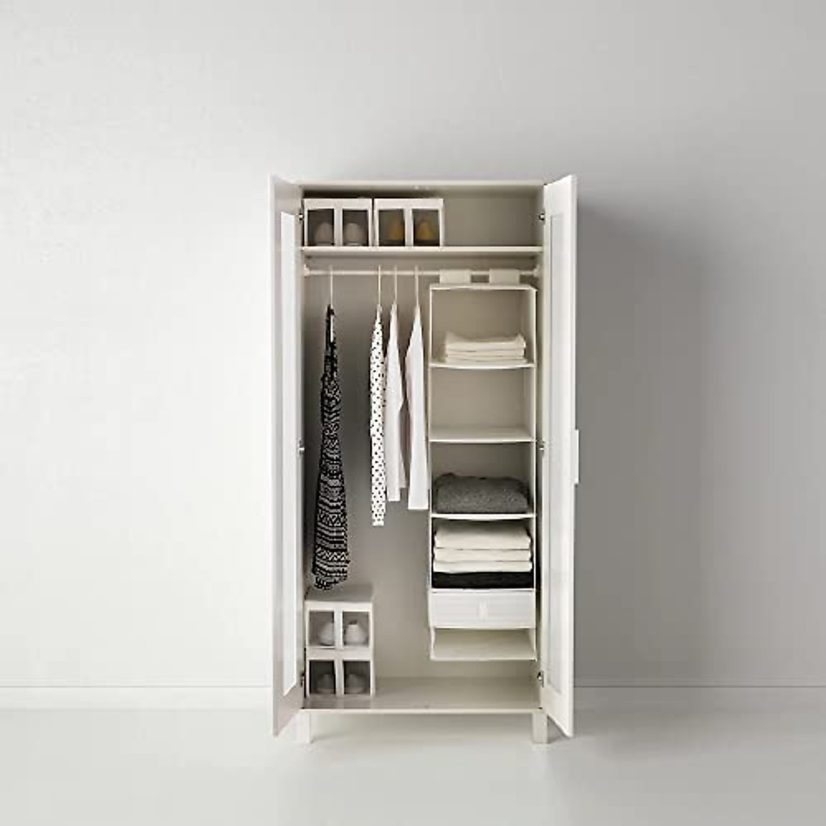 SKUBB Organizer with 6 Compartments, White 13 ¾x17 ¾x49 ¼ Inches Fits Pax Wardrobe Frames, 22⅞ Inches Deep