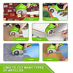 Cardboard Cutter with Replacement Self-Sharpening Cutter Blade (without LED)