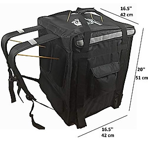TheBiker Pizza Delivery Backpack, 20" L x 16.5" W x 16.5" H (51 x 42 x 42 Centimeter) Food Delivery Bag, Thermal,Heat Insulated Backpack