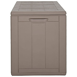 RINDIGOO Patio Storage Box 71.3 gal Brown PP Rattan,Outdoor Storage Chest with Ample Space for Patio, Garden, and Terrace Weatherproof & UVResistant Storage Boxes, Outdoor Furniture