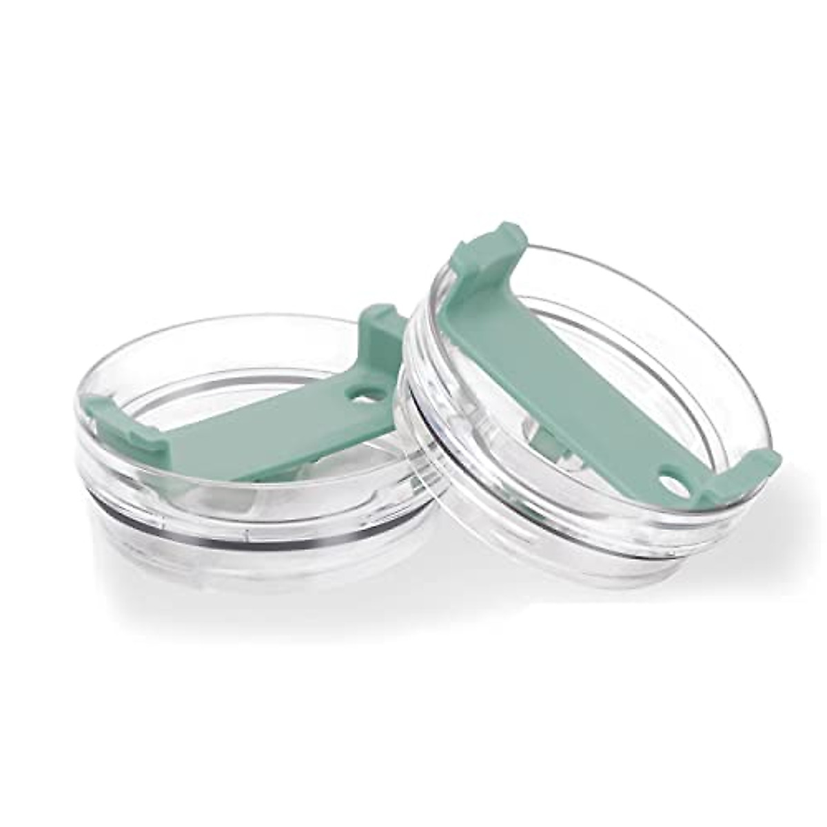 40 OZ Tumbler Lid Compatible for Stanley, Spill Proof Splash Resistant Tumbler Covers Fit for Stanley and More Coffee Mugs 2 pack (40 OZ, Green)