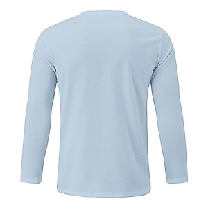 Mens T Shirts Summer Shirts for Men Printed O Neck Long Sleeve Lightweight Loose Fit Thermal Tees Stylish True Comfort Tops Mens Work Shirts