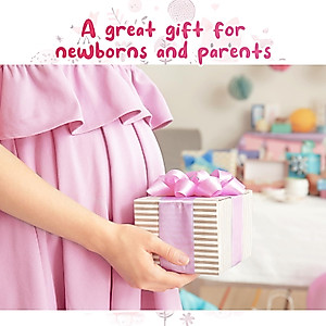 Breathffy Baby Winter Hats Warm Knitted Baby Scarf Glove Beanie Set Soft and Warm Toddler Hat and Glove Set for Girls Newborn Infant Winter Warm Accessories (Pink)