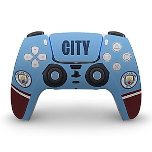 Head Case Designs Officially Licensed Manchester City Man City FC 2022/23 Home Kit Logo Art Vinyl Faceplate Sticker Gaming Skin Decal Cover Compatible With Sony PS5 Digital & DualSense