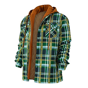 GIANTHONG Trench Coat Men Coat Hat Velvet Blazer Cropped Hoodie Mens Blazer Jacket Jackets Polo Rain Jacket Men Black Jacket Fleece Jacket Men Quarter Zip Sweater(Green,Large)