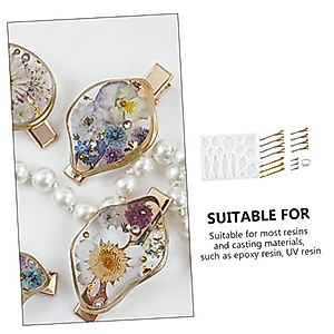 LIGHTAOTAO 1 Set Tray Mold Silicone Molds Resin Tray Mold Molds for Epoxy Resin Silicone Hairpin Molds Student Stationery Pendant Metal Simple Cake Mold Stencils for Crafts Hairpin Mold