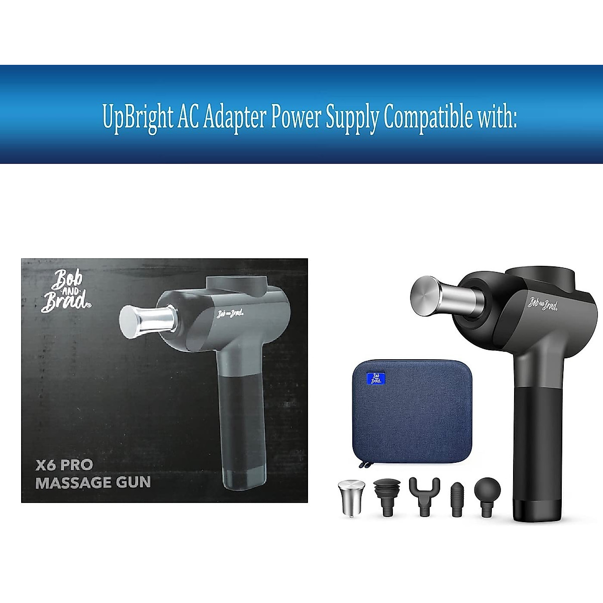 UpBright 18V AC/DC Adapter Compatible with Bob and Brad X6 Pro QL/DMS.X6-C Deep Tissue Muscle Massager Gun 14.8V 14.8VDC 25W Lithium-Ion Battery SK01T8-1800080U 18VDC 0.8A Power Supply Cord Charger