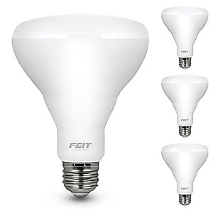Feit Electric BR30 LED Light Bulbs, 65W Equivalent, Non Dimmable, 10 Year Life, 650 Lumens, 2700K Soft White, E26 Base Recessed Can Light Bulbs, Flood Light Bulbs, Damp Rated, 3 Pack, BR30/10KLED/3