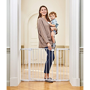 Cumbor 36" Extra Tall, 29.7"- 46" Width Baby Gate for Dogs and Kids & Cumbor 30.5" Tall 29.7-46" Width Dog Baby Gate for House, Stairs, Doorways