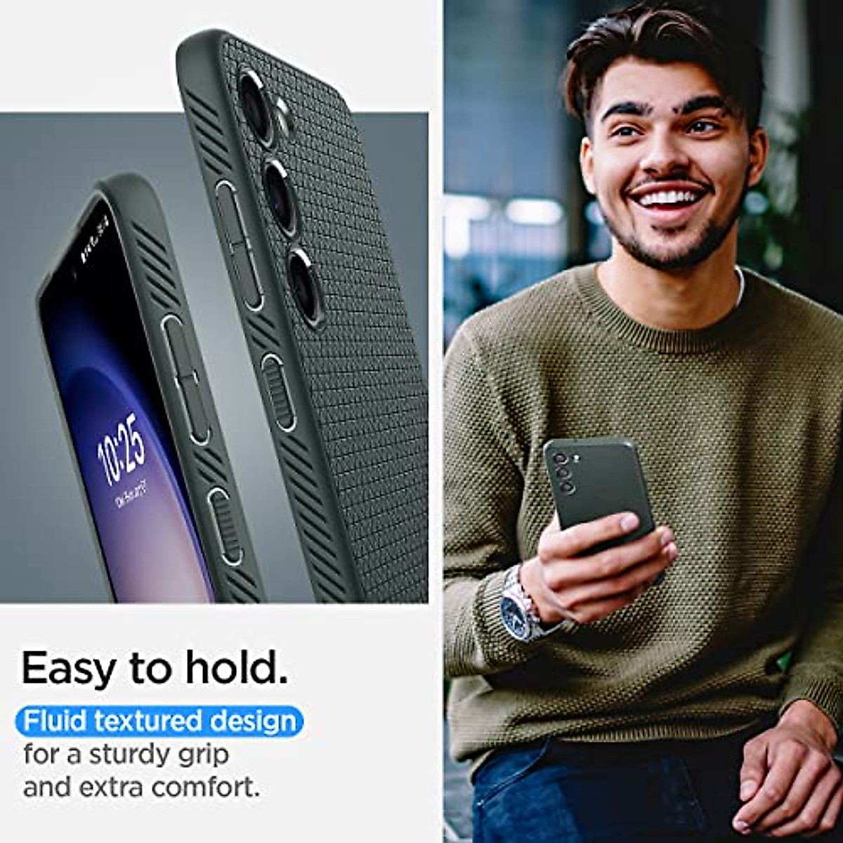 Spigen Liquid Air Designed for Galaxy S23 Plus Case (2023) - Matte Black