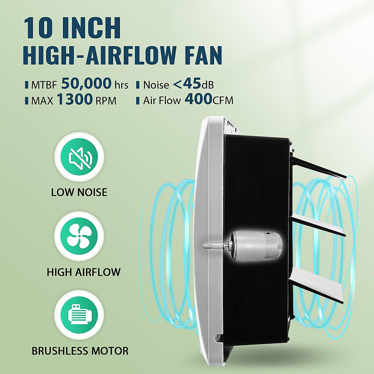 Mxmoonfree Solar Powered Exhaust Fan Kit, 30W Solar Panel + 10'' High-airflow Shutter Exhaust Fan, Ventilation Solution for Greenhouse, Sheds, Chicken Coops, Pet Houses, RVs, Garages, Attics