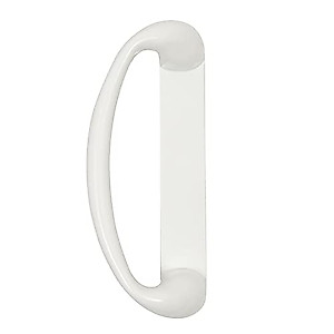 Built Industrial Sliding Glass Patio Door Handle Replacement Set, White Diecast, Mortise Style, Non-Keyed (Fits 3-15/16 Inch Hole Spacing)