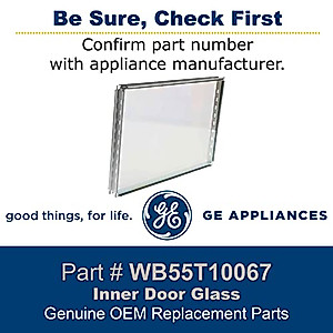 GE WB55T10067 Genuine OEM Door Middle Glass for GE Range/Stove/Ovens