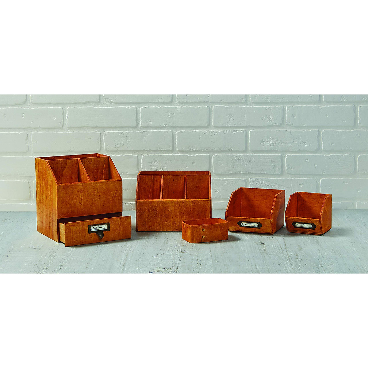 American Metalcraft PWC7 Poplar Wood Caddy, Natural, 7 1/2-Inches