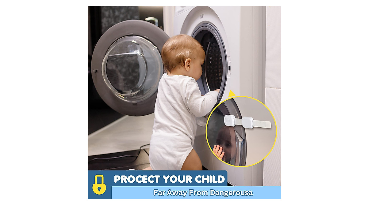 SEEWEY 60Pcs No-Drill Baby Proof Cabinet Locks & Latches