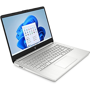 HP Laptop 14-DQ3025CL 14" Intel Pentium Silver N6000, Intel UHD Graphics, 4GB DDR4 RAM, 128GB SSD Storage, Windows 11 Home in S Mode, Natural Silver (Renewed)