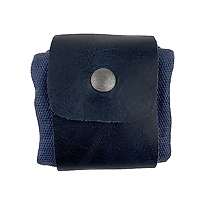 Hide & Drink, Waxed Canvas Foraging Pouch (Collapsible) for Hiking, Treasures & Seashells, Easy Looping Around Belts, Hands-Free Access, Genuine Leather, Handmade Includes 101 Year Warranty (Fatigue)