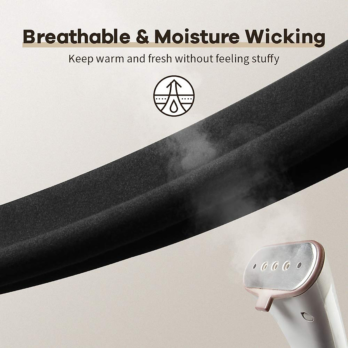 MANCYFIT Thermal Underwear for Women Long Johns Set Fleece Lined Ultra Soft Scoop Neck Black Large