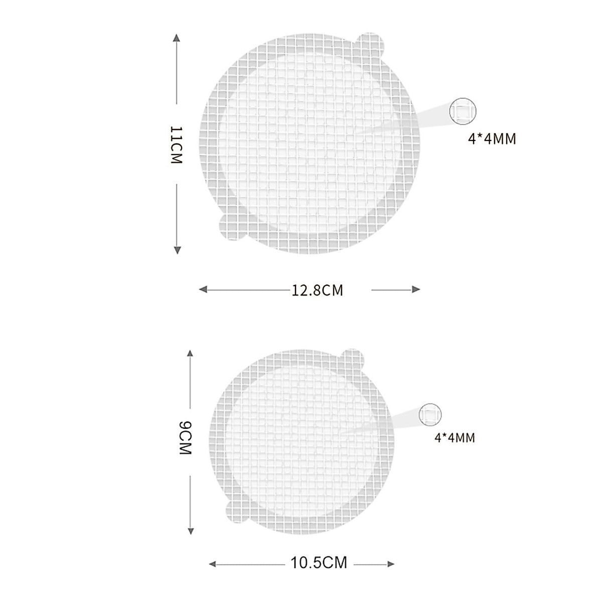 papasgix 50pack Disposable Drain Hair Catcher, Disposable Shower Drain Cover Hair Catcher Mesh Stickers, Hair Collector Cleaner for Shower Bathtub Bathroom Kitchen (Rund 3.5 in)