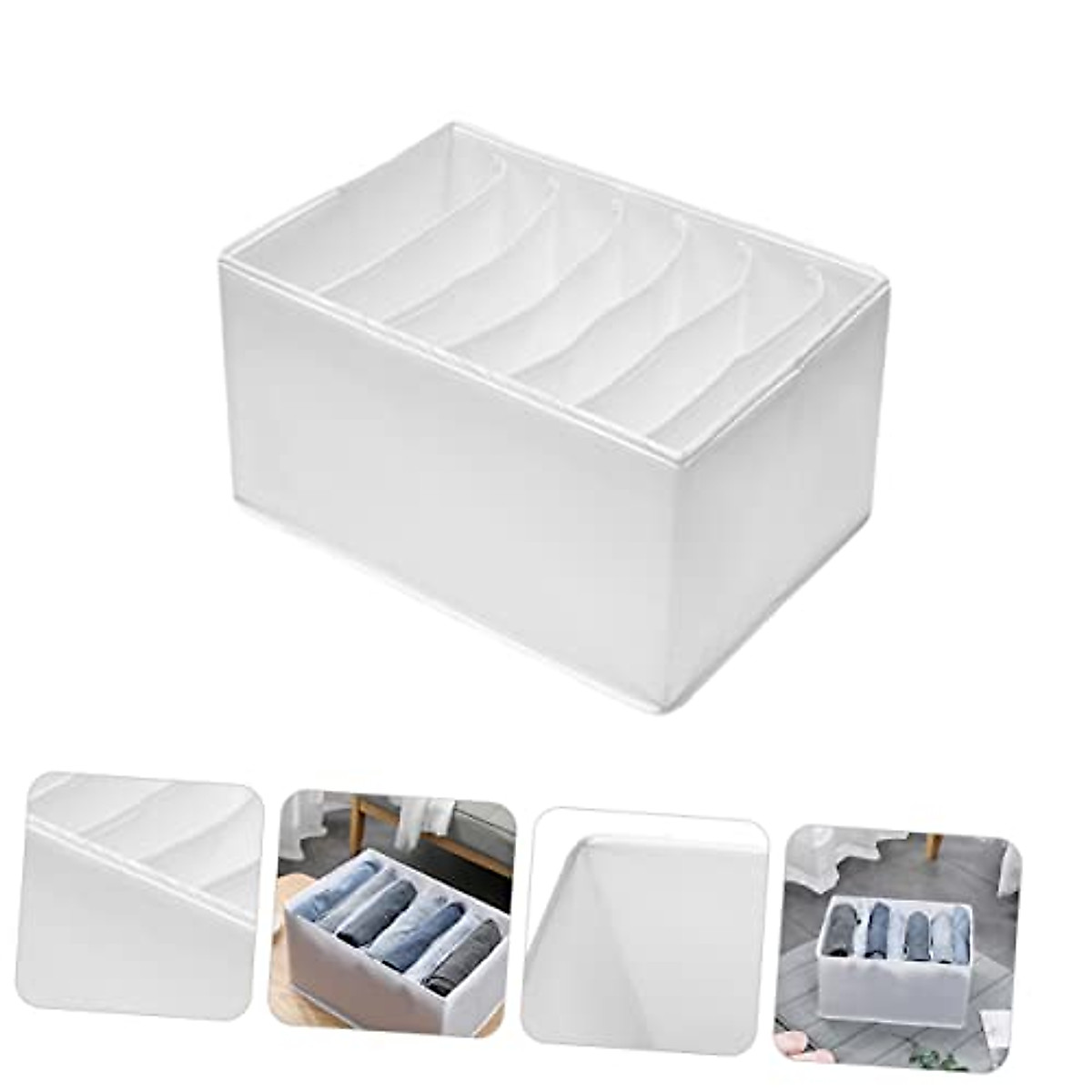 SOESFOUFU 1pc Underwear Storage Box Cabinet Drawer Necktie Organizer Clothes Storage Box Desk Closet Fabric Organizer Bra Drawer Dividers Sock Storage Box 7 Cell Sock Box Closet Storage Box