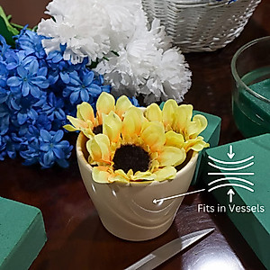 FLOFARE Pack of 3 Floral Foam Blocks Each (5.5"L x 3.1"W x 1.7"H) Green Wet & Dry Flower Foam for Fresh & Artificial Flower Arrangement, Plant Foam, Florist Supplies for DIYs, Arts, Crafts & Weddings