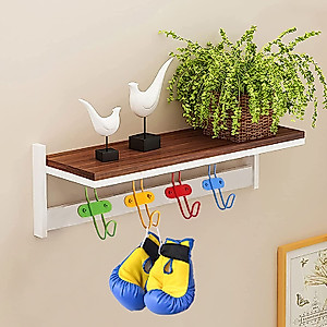 Zagxuade Children Wall Coat Hooks, Kids Colorful Wall Mounted Hooks Rack for Hanging Towels, Clothes, Coats, Hats, Umbrella, Backpacks in Bedroom and Living Room.