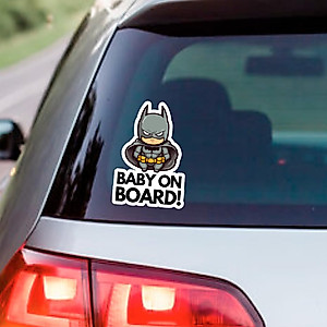 Baby on Board Stickers | Kids in Car Pack of 2 stickers (Bat Baby 01)